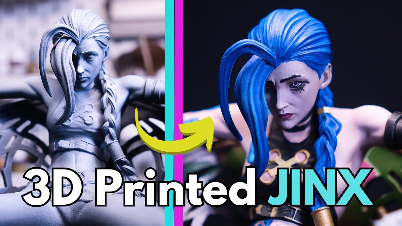 3D Printed Jinx from ARCANE | League of Legends - YouTube