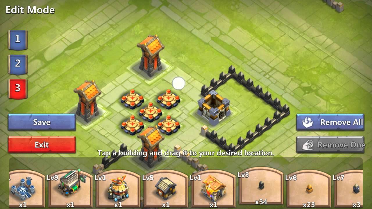 Castle clash- town hall 10 base - YouTube