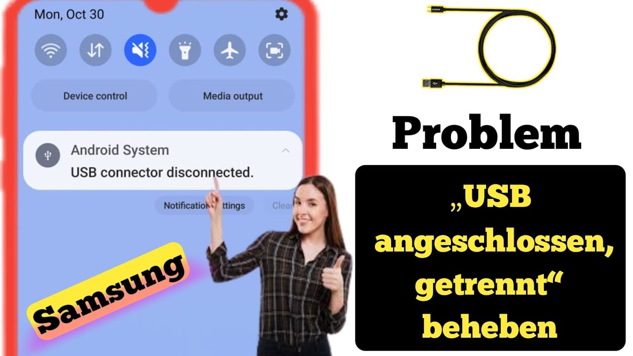 Problem „USB-Anschluss verbunden und getrennt“ bei Samsung beheben - YouTube