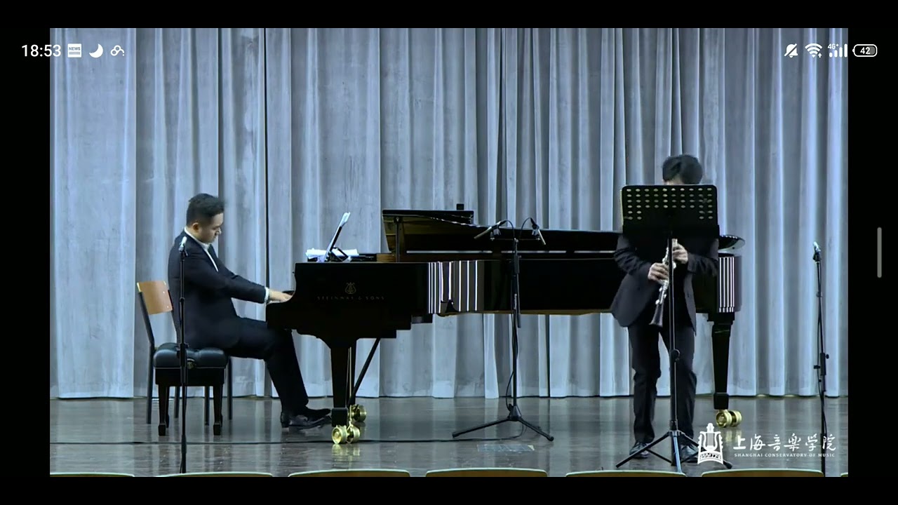 Brahms clarinet sonata op120 no2 Clarinet:TAN TIANYI Piano:DING JUNNAN ...
