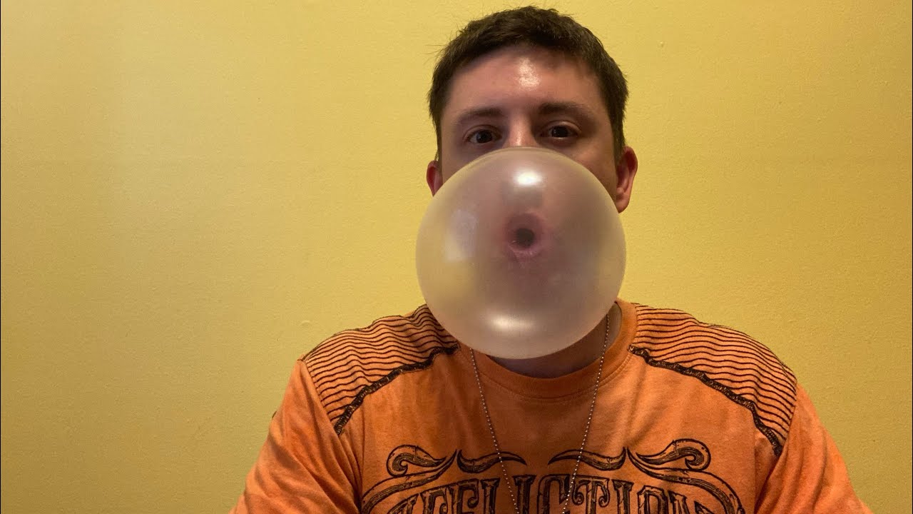ASMR gum chewing + blowing big bubbles gone wrong! - YouTube