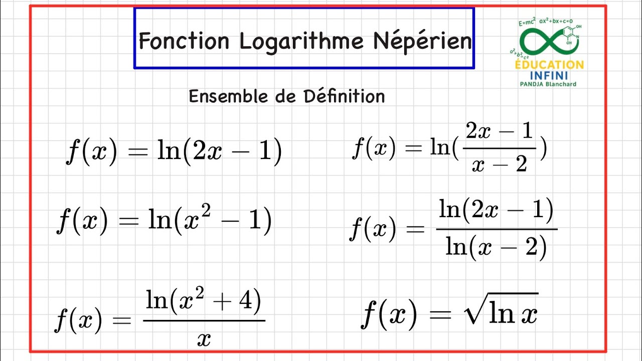 Domaine de Définition du Ln partie 1 | Domain of Definition of the ...