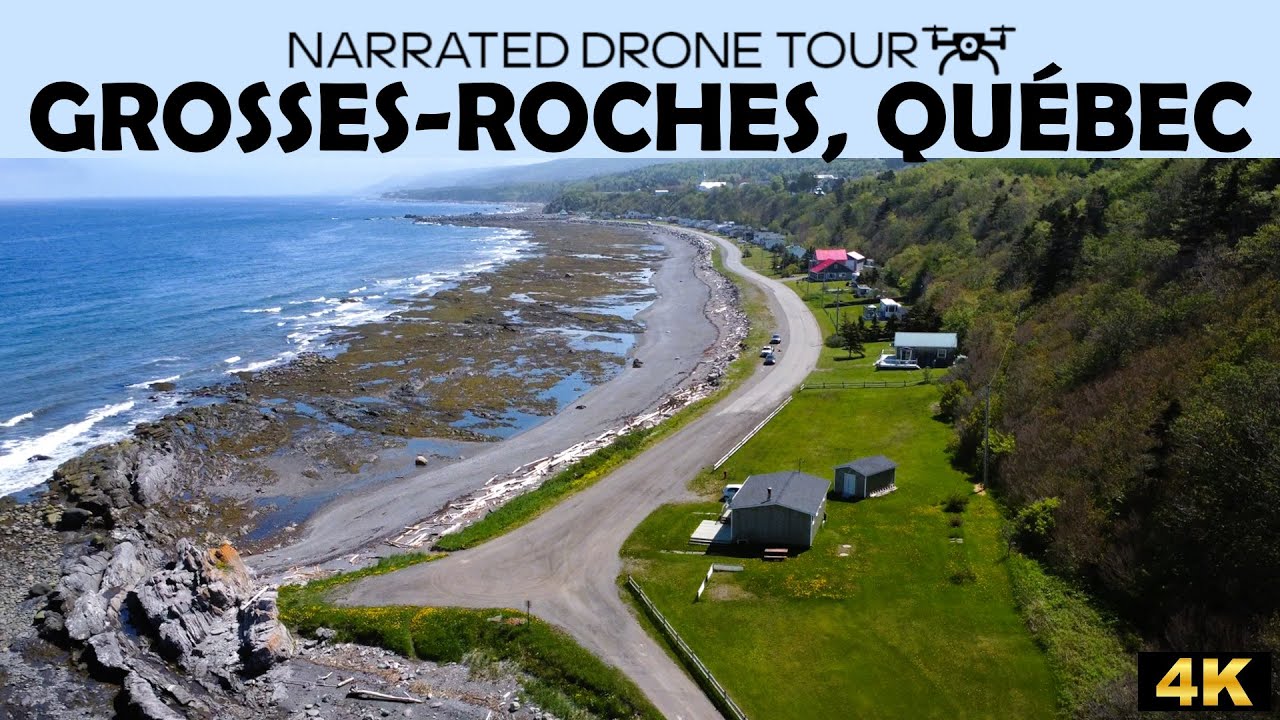 ⚜️ Stunning 4K Drone Footage of Grosses-Roches, Québec | Coastal Beauty ...