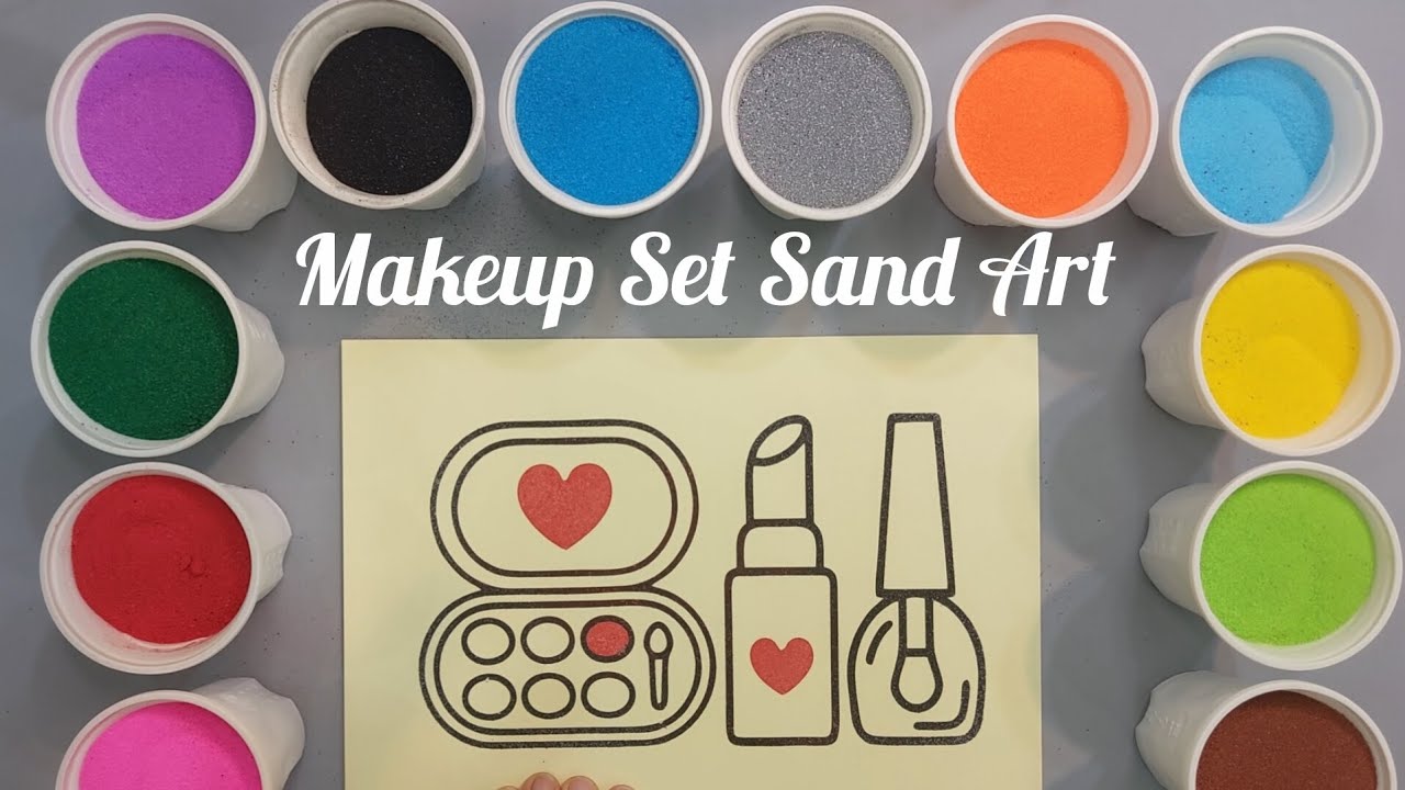 Makeup Set Sand Art | Super Relaxing & Satisfying(@Lunasandart ) - YouTube