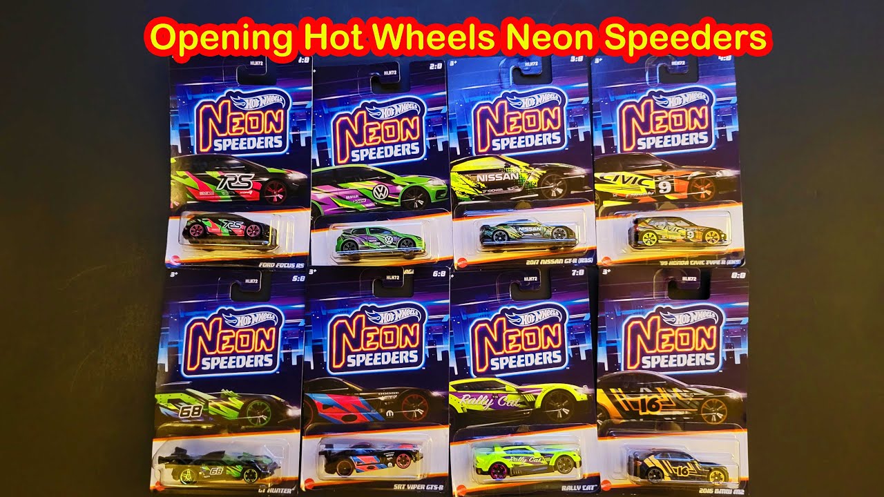 Opening Hot Wheels Neon Speeders 2023 Set - YouTube