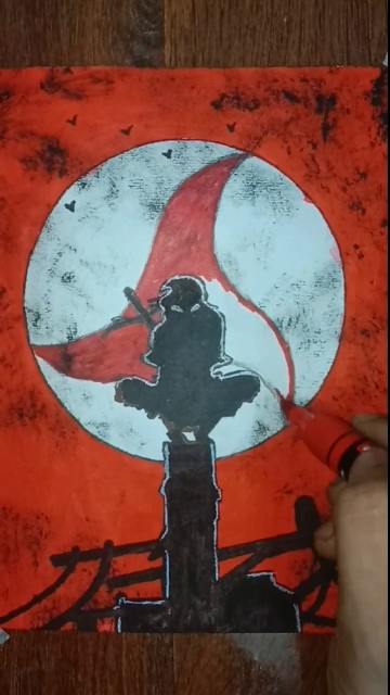 itachi Uchiha Sitting on pillar Drawing 😱 , anime drawing 🔥 #viral # ...