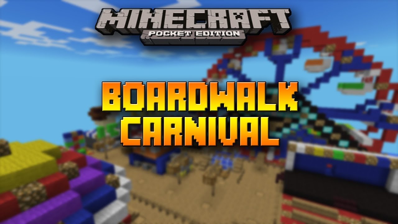 Minecraft Pocket Edition Custom Map : Boardwalk Carnival - YouTube