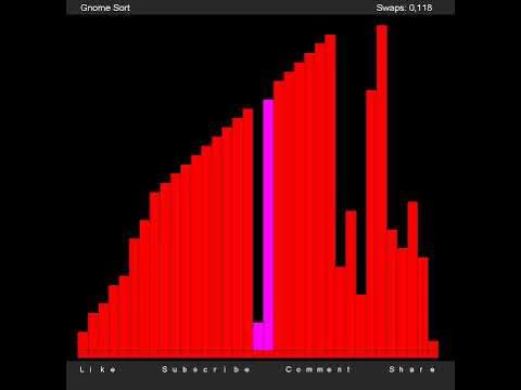 Gnome Sort - Visualize and Hear #Shorts #algorithms - YouTube
