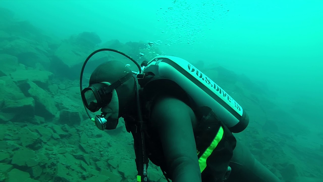 US Divers ABS triple tanks dove at Fortune Pond Michigan - YouTube