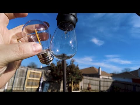 Replacing Incandescent Bulbs for LED on string lights - YouTube