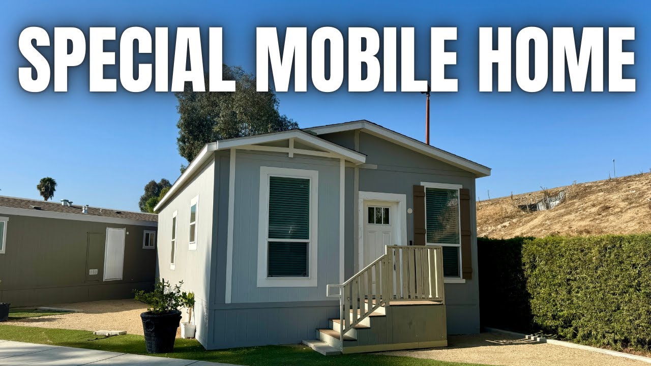 SMALLEST multi-section mobile home I've EVER toured! Prefab House Tour ...
