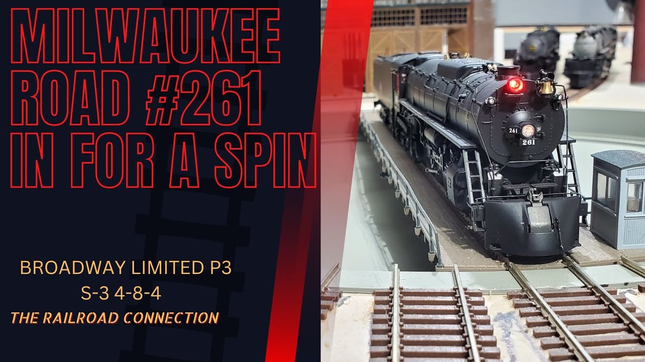 Ho Scale Broadway Limited P3 Milwaukee Road #261 takes a spin on the ...