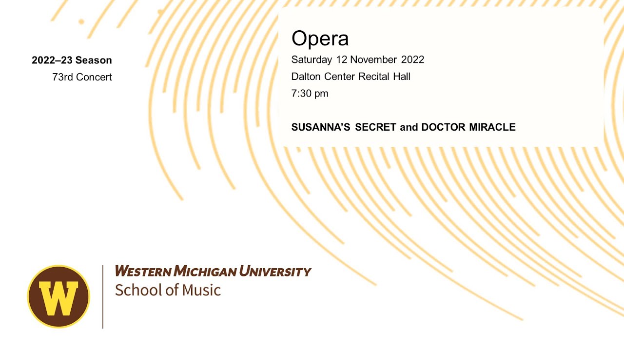 Opera: Susanna's Secret and Doctor Miracle - YouTube