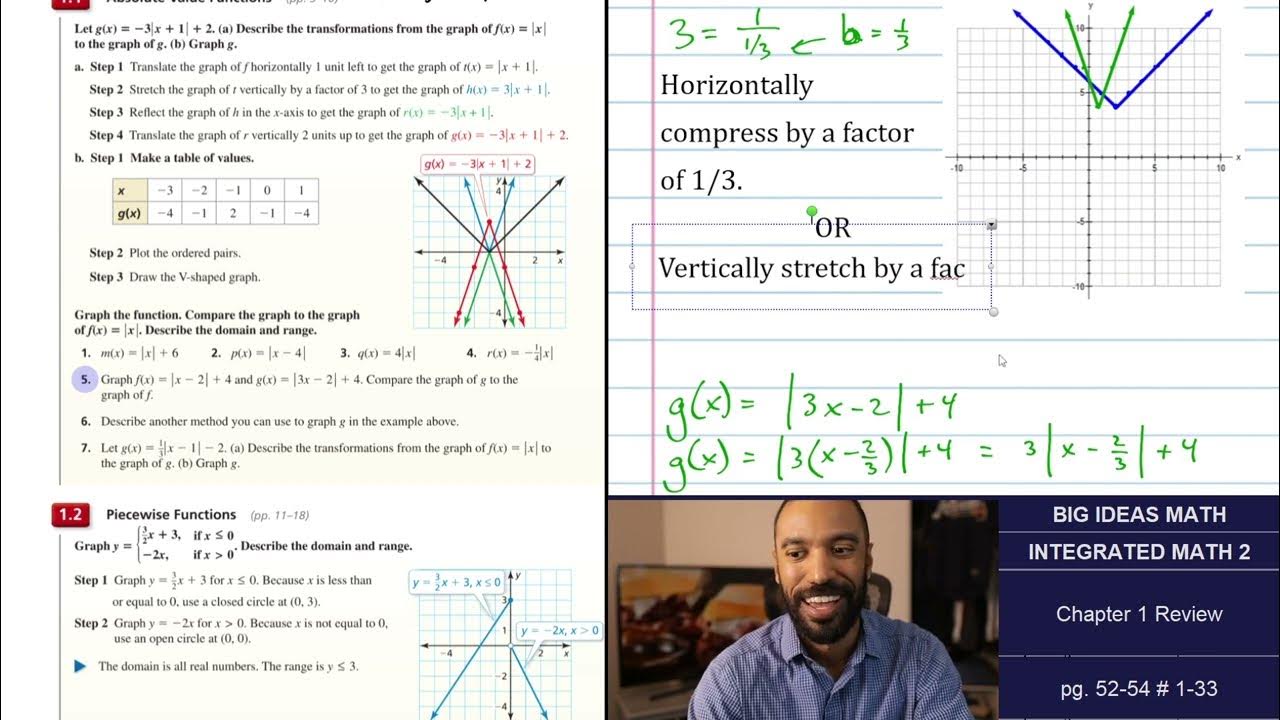 Big Ideas Math [IM2]: Chapter 1 Review (Examples & Problem Set) - YouTube