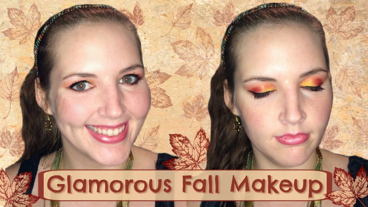 Glamorous Fall Makeup Look - Colorful Red, Bronze, + Gold Eyes! - YouTube