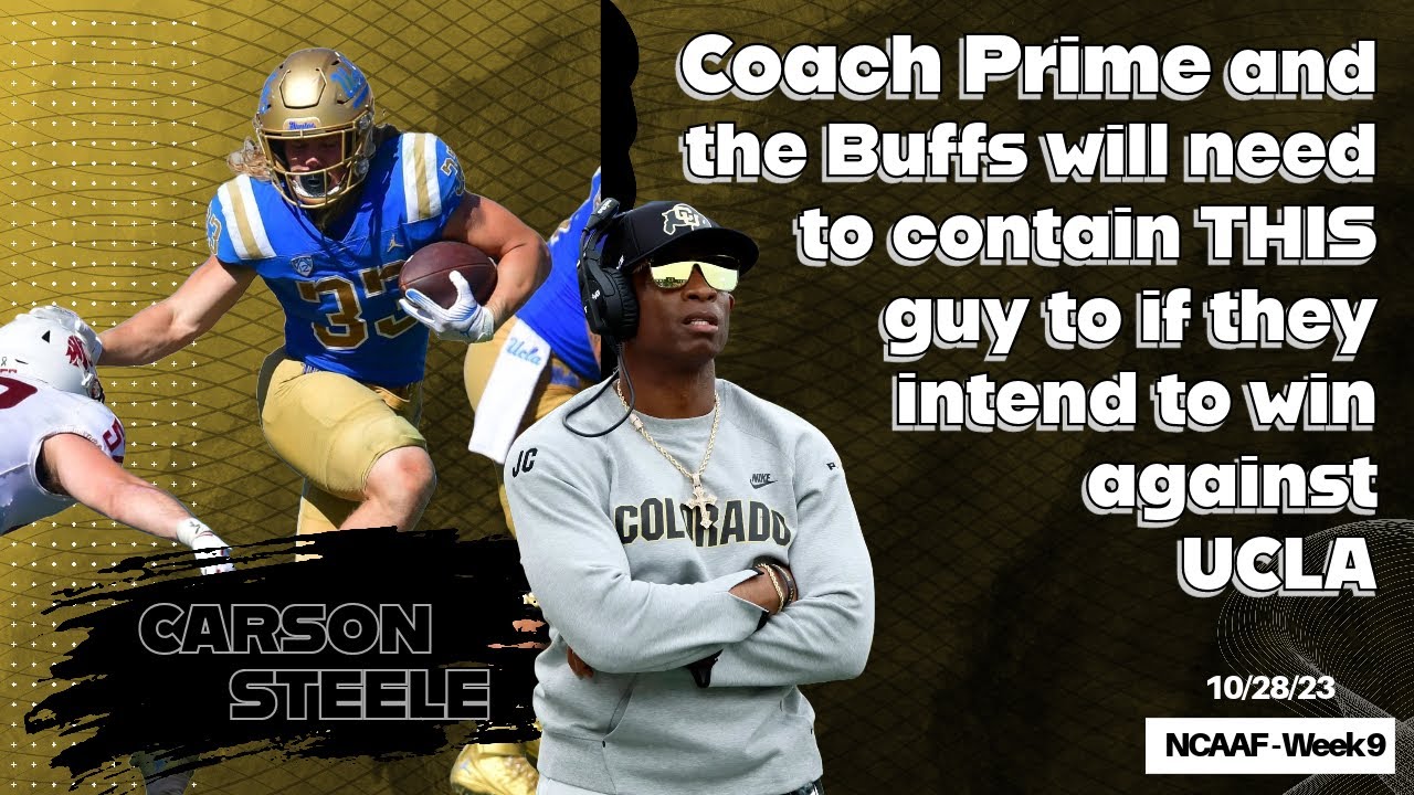 If Colorado doesn't stop Carson Steele, things could get ugly... - YouTube