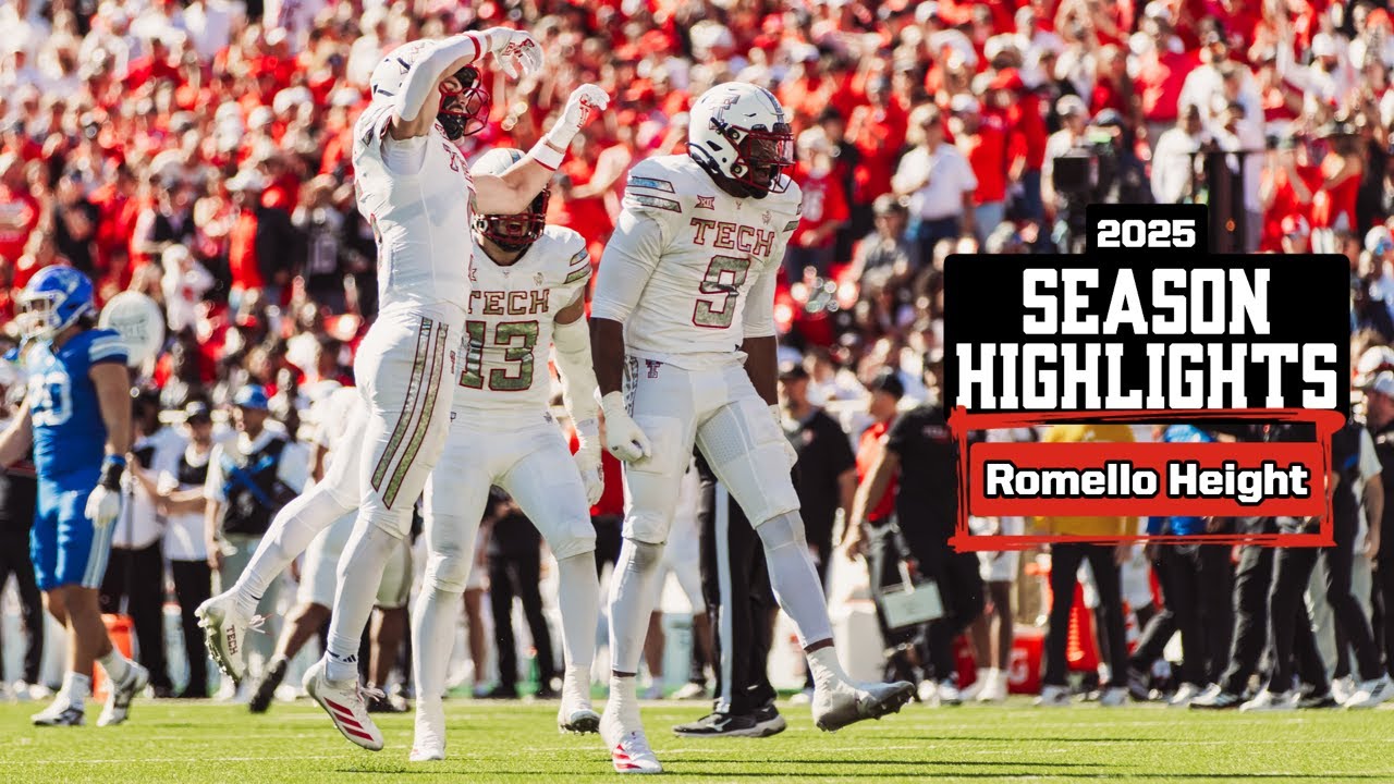 Texas Tech Football: Romello Height 2025 Highlights - YouTube