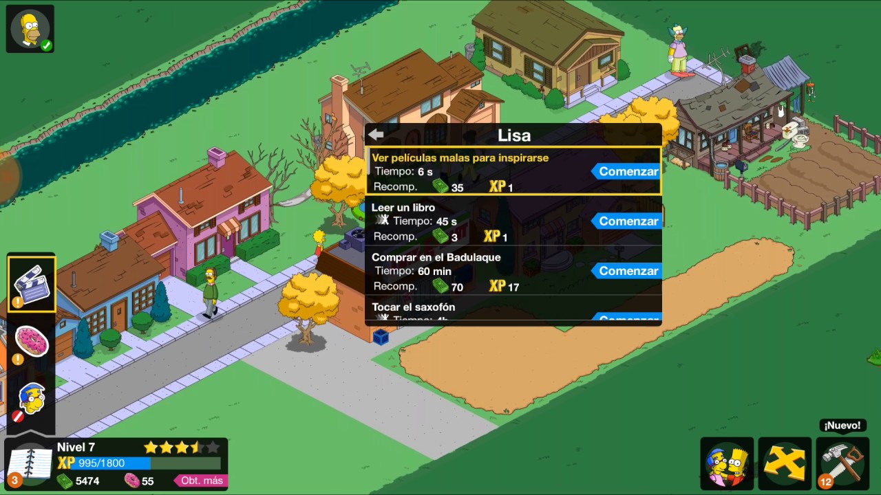 Jugando Springfield nivel 7 - YouTube