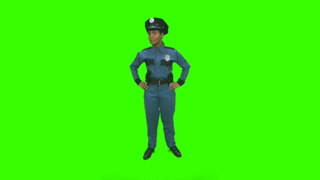 #134 green screen - police cop - YouTube