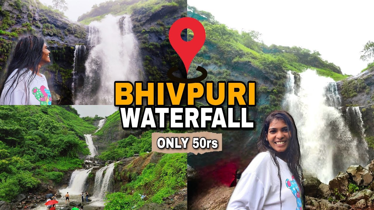 BHIVPURI WATERFALL 😍| ONLY 50rs - VIRAR TO BHIVPURI ROAD - BEST MONSOON ...