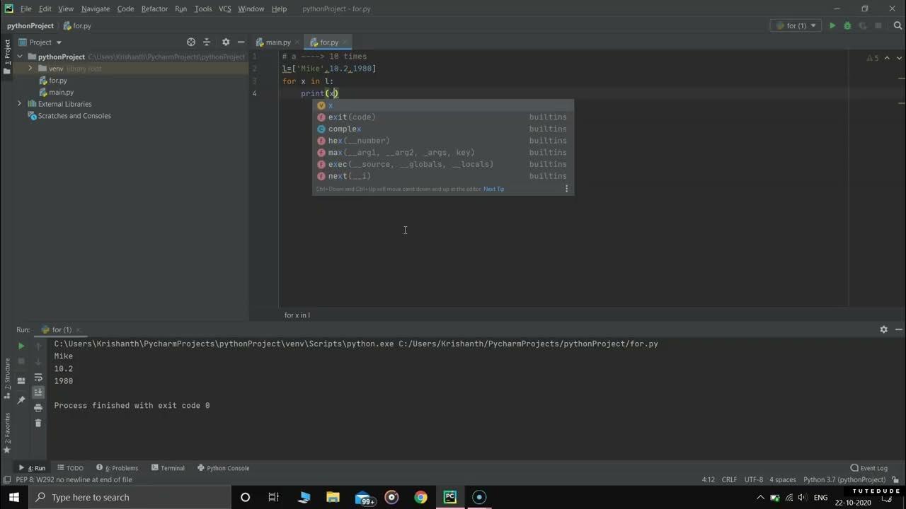 Python for Loop Explained with Examples | Python for Beginners | Control Flow in Python - YouTube