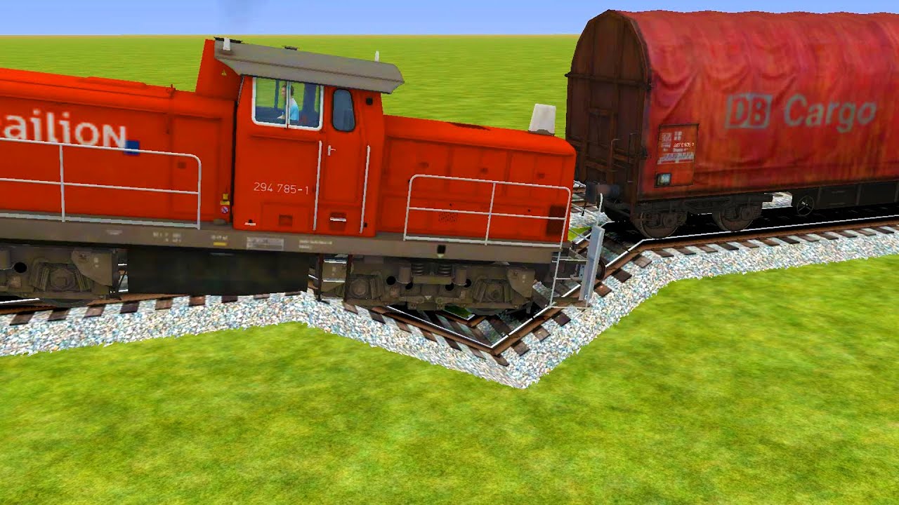 Trains at bumpy railway tracks | Funny train crossings – Train ...