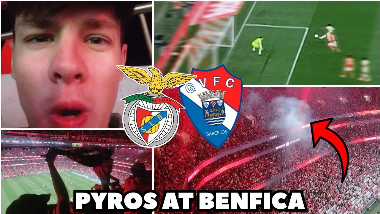PYROS, CRAZY ATMOSPHERE + 6 GOALS AS BENFICA FIGHT BACK | Benfica vs ...
