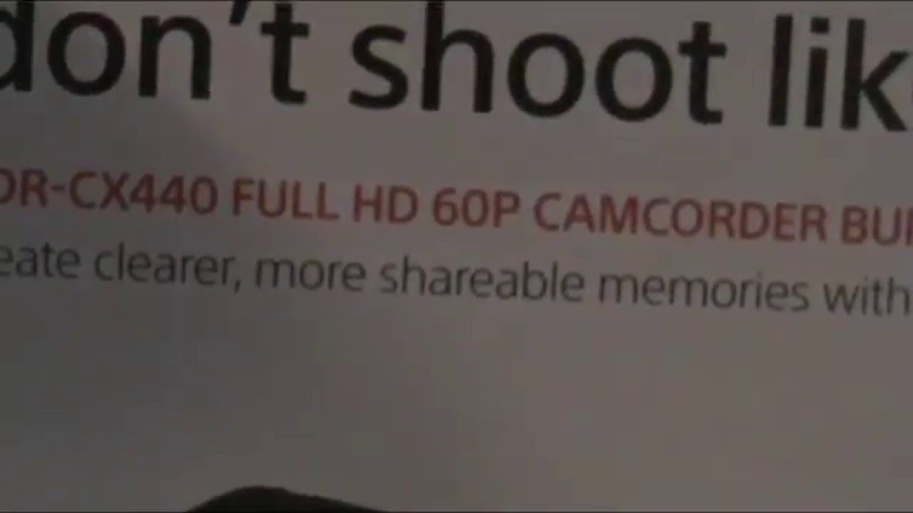 SONY HANDYCAM HDR CX440 AVCHD PROGRESSIVE 9.2 MEGA PIXELS - YouTube