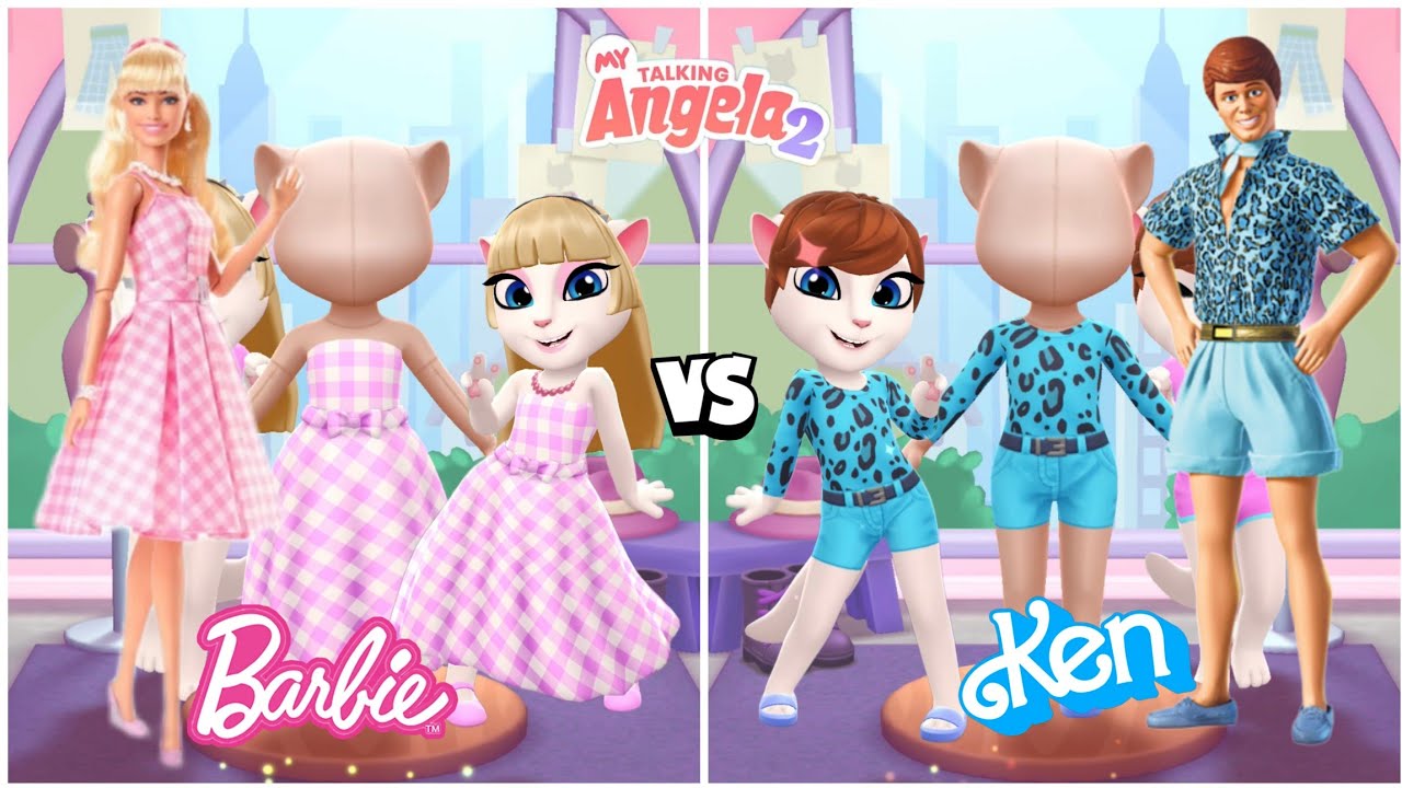 My Talking Angela 2 Barbie Doll vs Ken Doll Cosplay Makeover New Update ...