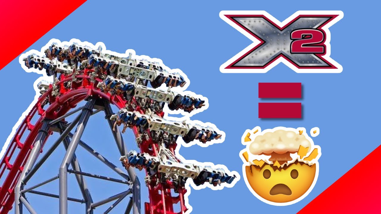 X2 Review Six Flags Magic Mountain 4th Dimension Coaster Six Flags