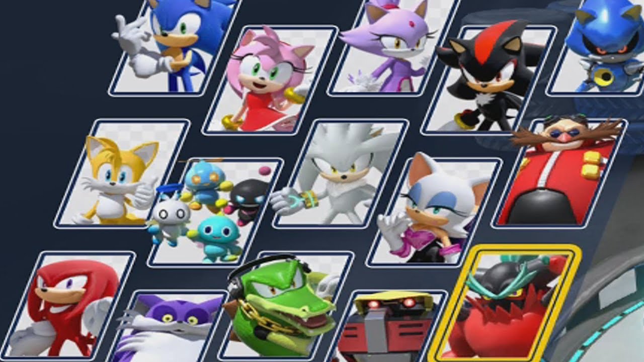 Team Sonic Racing - All Characters - YouTube