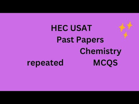 Important repeated mcqs of chemistry/ USAT HEC test /chemistry mcqs ...