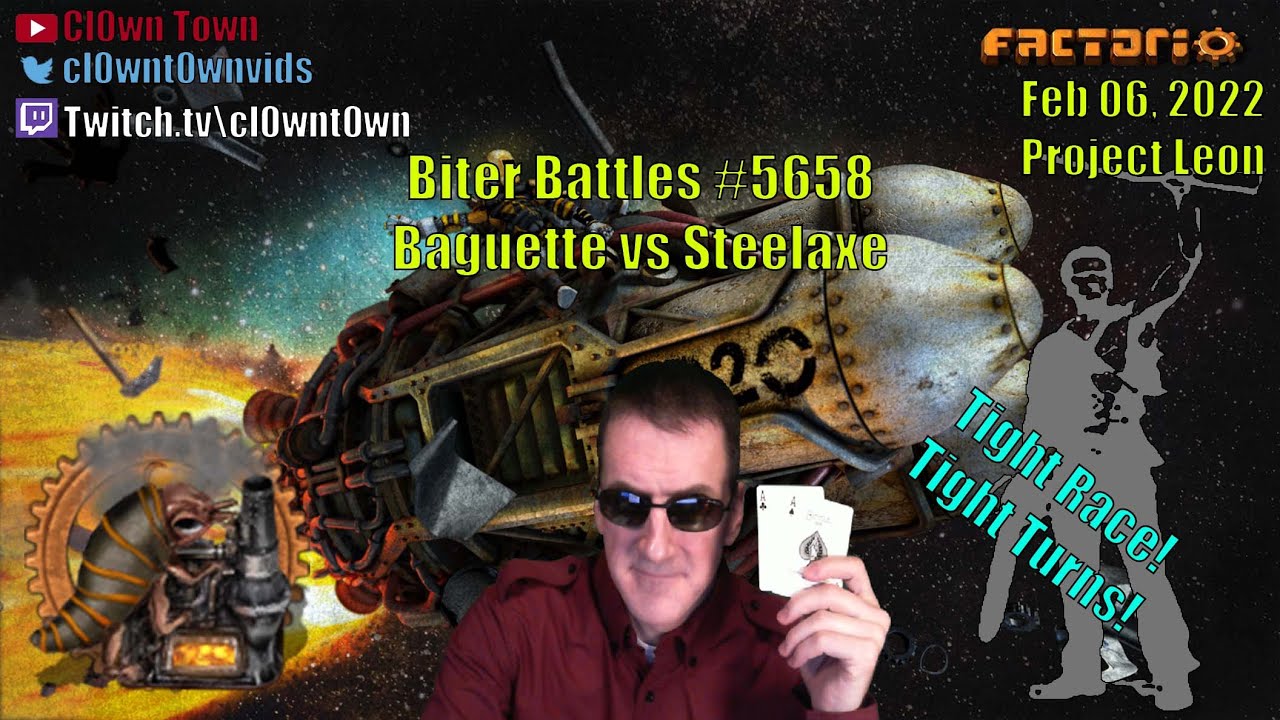 Factorio Biter Battles - Behemoth League - Baguette vs Steelaxe - YouTube