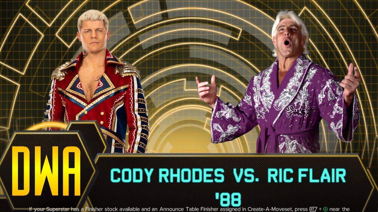 WWE 2k23 - Cody Rhodes VS. Ric Flair in 1vs1 Match #diamondgamerz - YouTube
