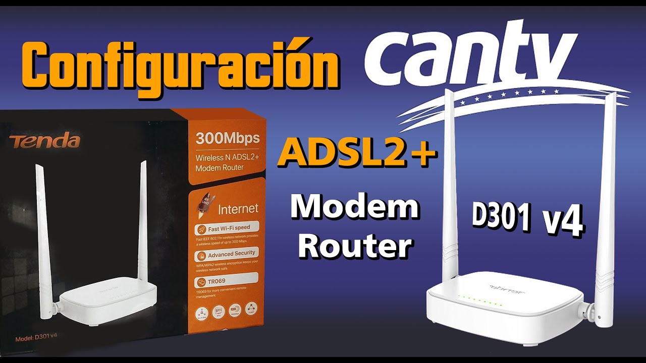 Como configurar modem router tenda modelo (D301 v4) para la empresa ...