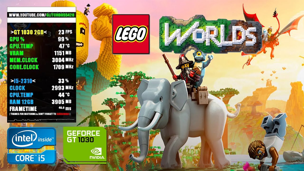 LEGO Worlds | GT 1030 2GB + i5-2310 + 12GB RAM - YouTube