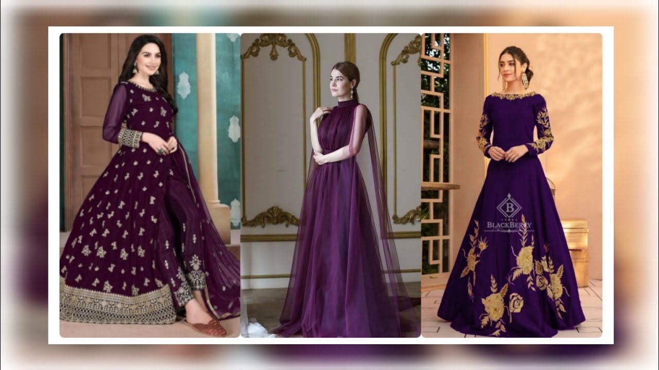 Formal maxi designs||purple shade maxi|@fashionstudiowithqf4152 - YouTube