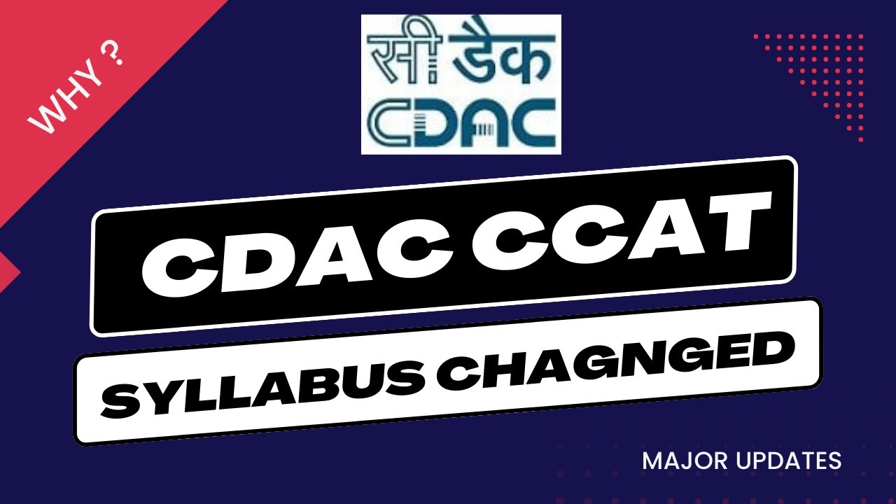 CCAT syllabus Changed | New CCAT Syllabus with few changes | CDAC ...