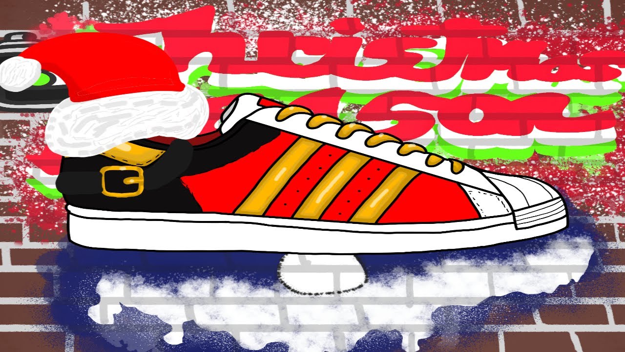 Customized sneakers: Santa adidas superstar - YouTube