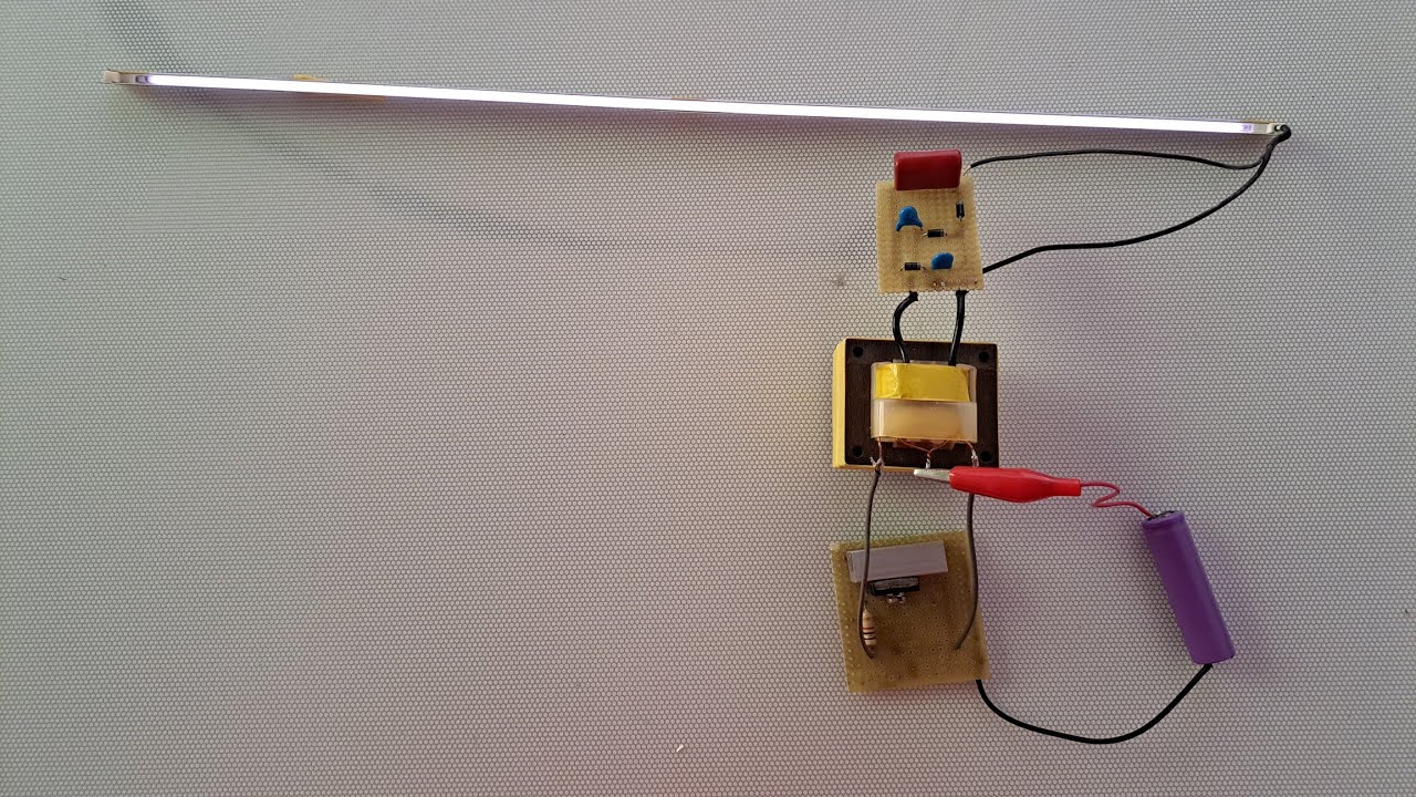 probador para lamparas CCFL con bateria de 3.5 voltios dc - YouTube