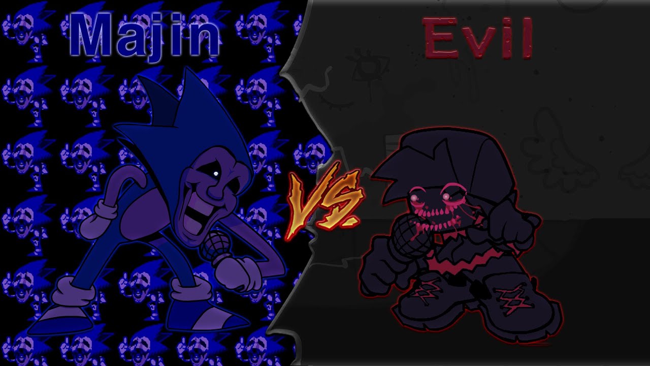 프라이데이 나이트 펑킨 마인소닉 VS 이블보프 / FNF Majin Sonic VS Evil BF - YouTube