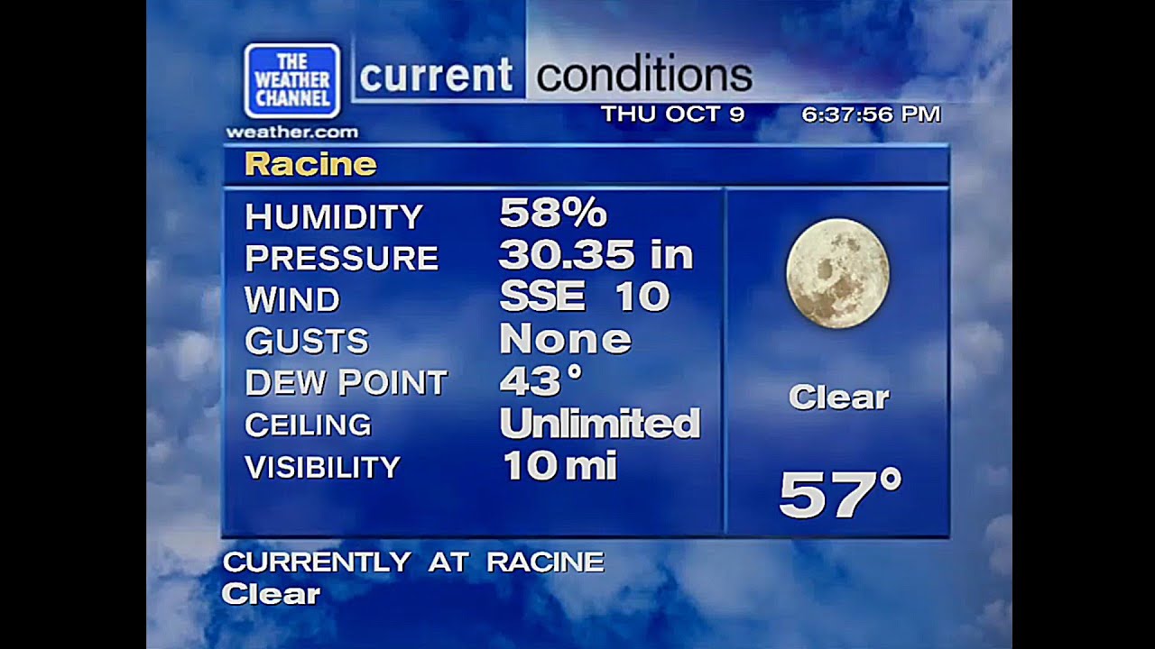 WeatherSTAR XL V2 - Racine, WI - (10/9/2025) @ 6:37 PM CDT (4K) - YouTube