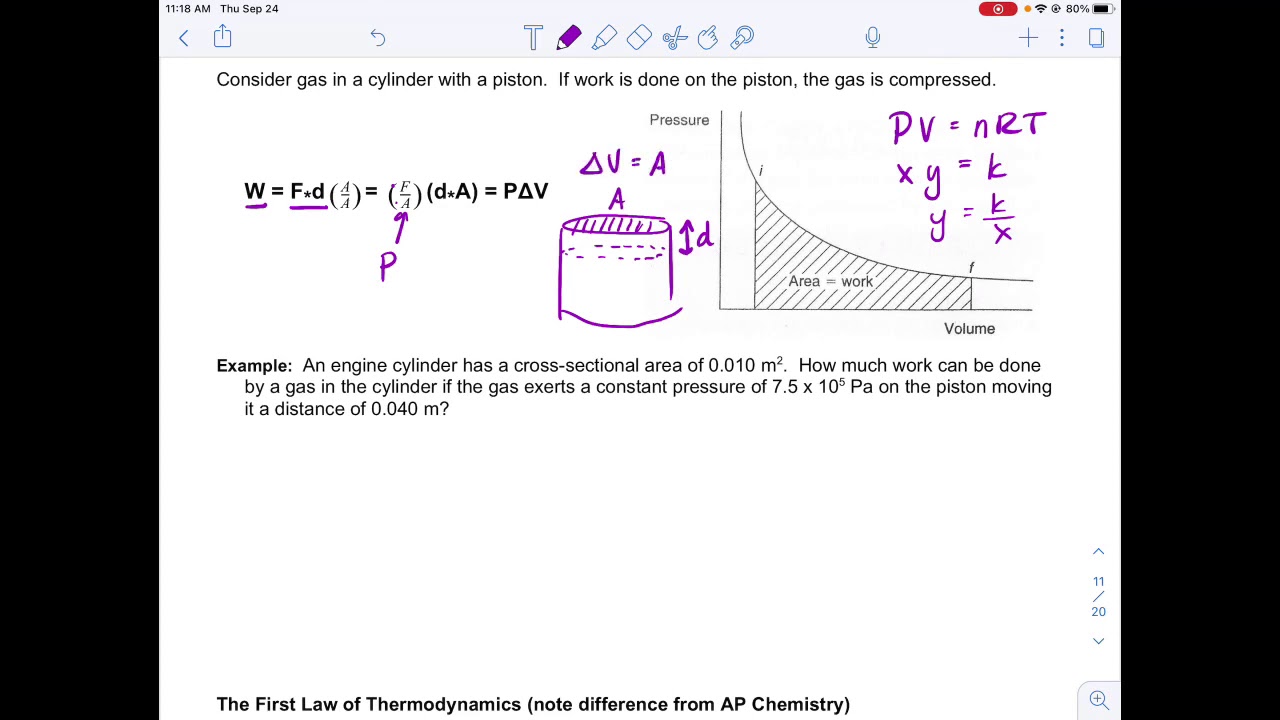 AP Physics 2 - Unit 2.4 Part 1 - The First Law of Thermodynamics - YouTube