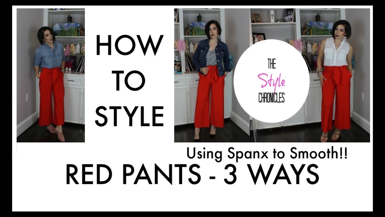 How to Style Red Pants | 3 ways | The Style Chronicles - YouTube