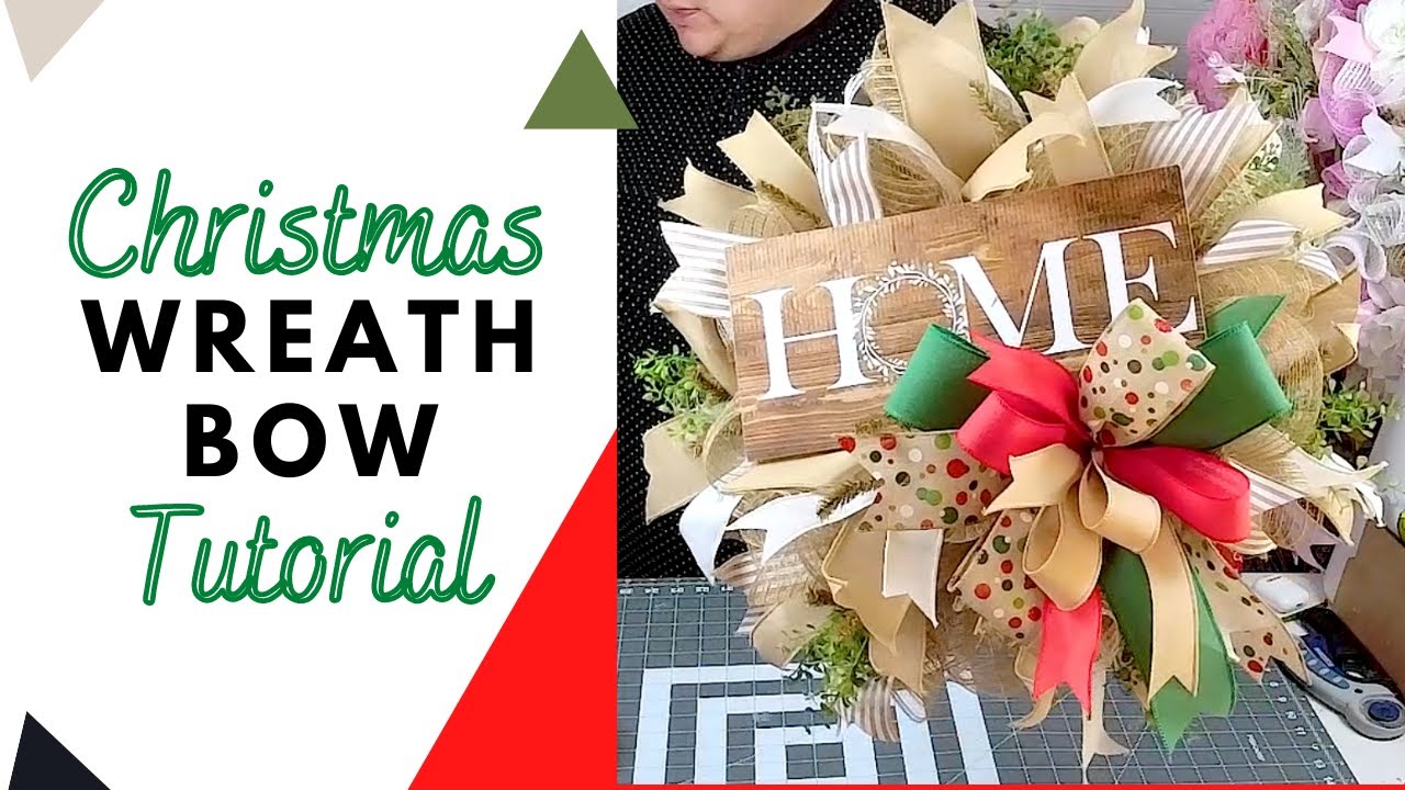 Interchangeable Mini Wreath Christmas Bow - YouTube