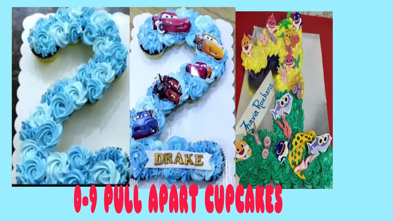 HOW TO MAKE PULL APART CUPCAKES 1-10 (Only 12 cupcakes needed ) - YouTube