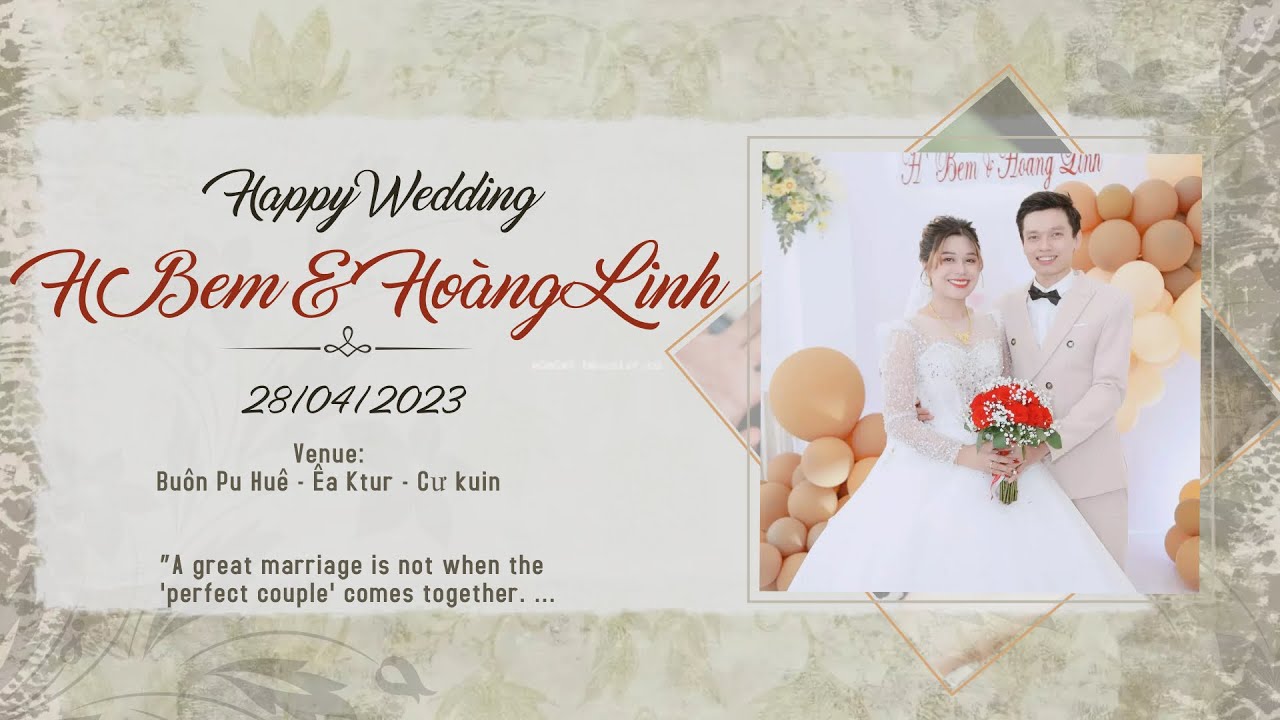Wedding H Bem Mlô & Hoàng Linh ( Buôn Pu Huê ) - YouTube