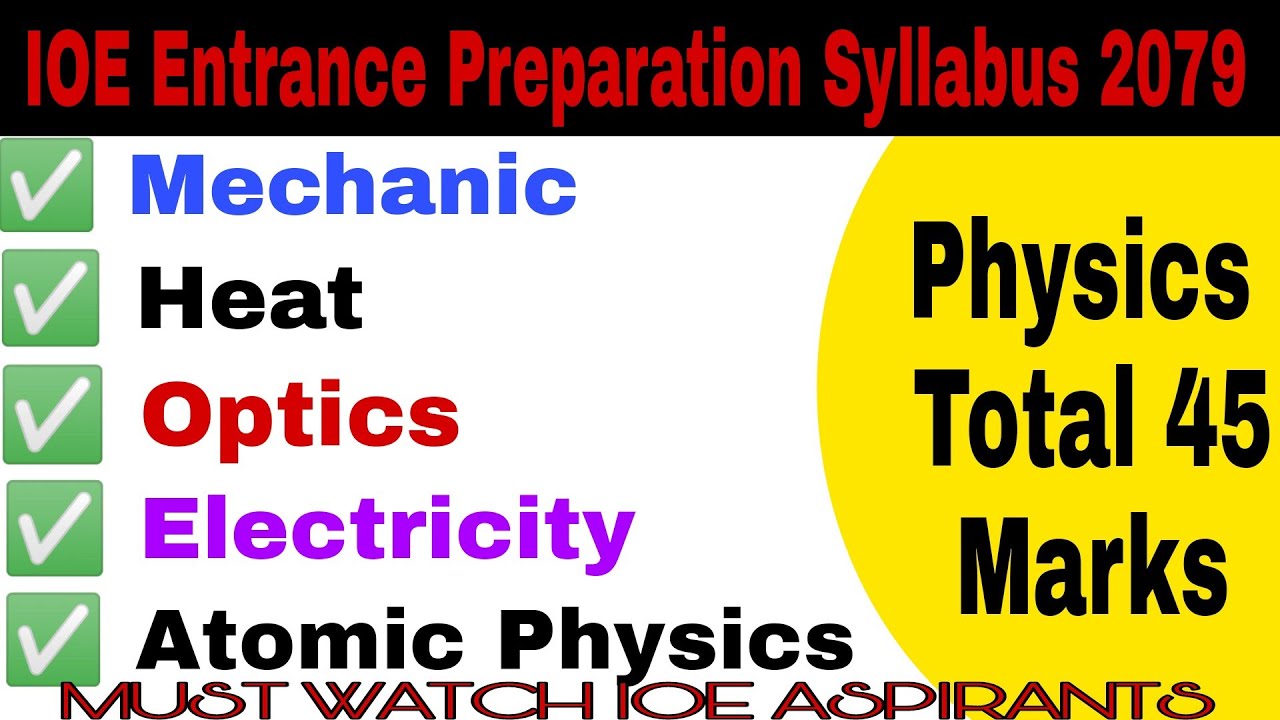 IOE Entrance Preparation 2079 | IOE Entrance Syllabus | IOE Entrance ...