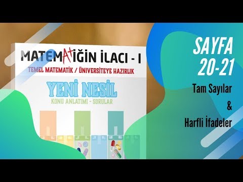 MATEMATİĞİN İLACI - TAM SAYILAR VE HARFLİ İFADELER - SAYFA 20-21