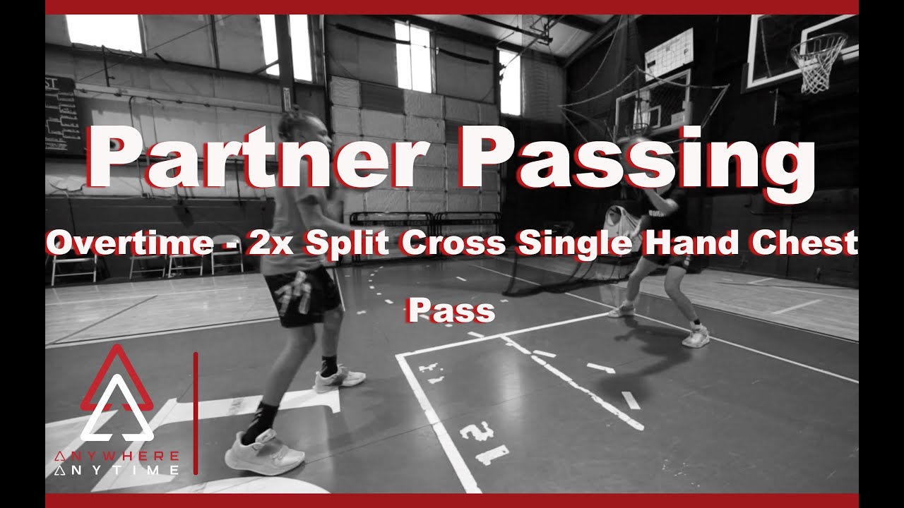 Partner Passing: Overtime: 2x Split Cross Single Hand Chest Pass - YouTube